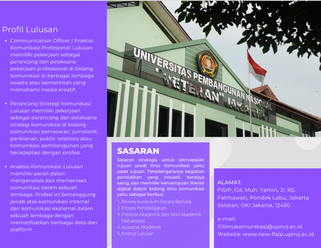Leaflet Fakultas Ilmu Sosial dan Ilmu Politik UPN Veteran Jakarta — Fakultas Ilmu Sosial dan ...