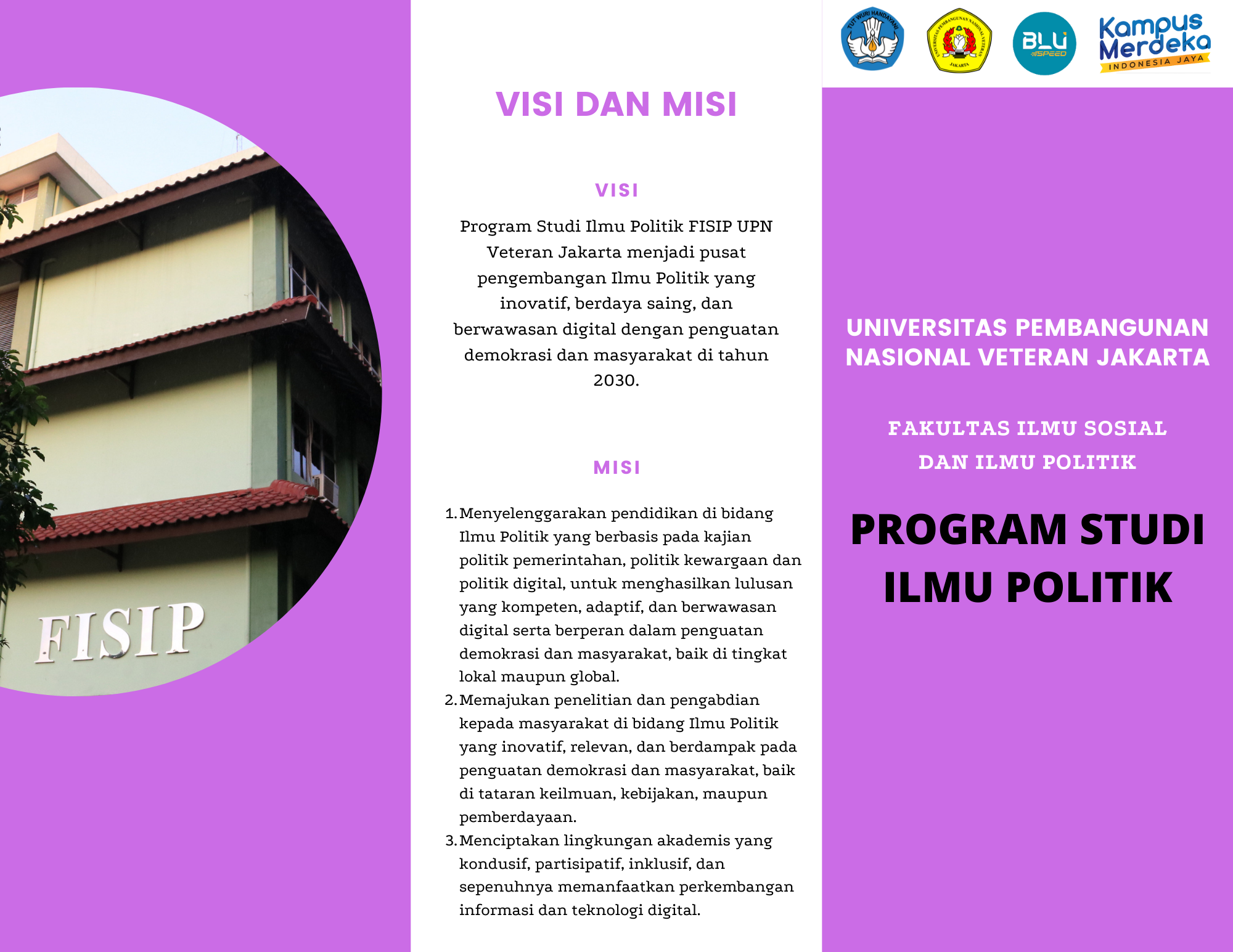 Leaflet Fakultas Ilmu Sosial dan Ilmu Politik UPN Veteran Jakarta ...