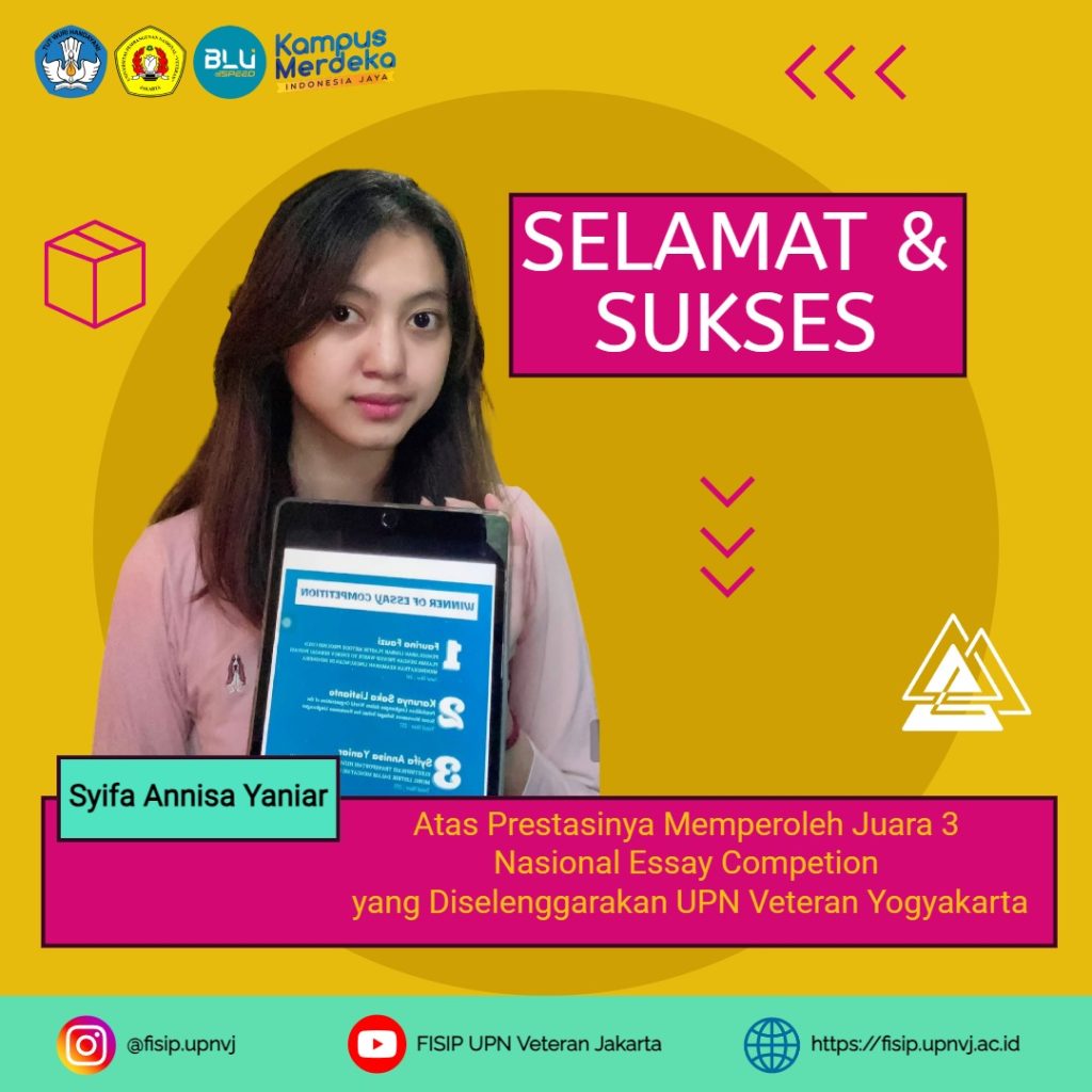 Mahasiswa FISIP UPNVJ Mendapatkan Juara 3 Nasional Essay Competion ...